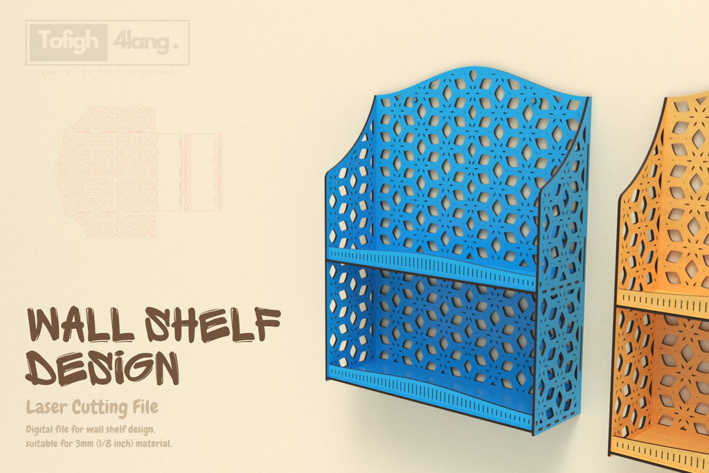 Wall Shelf Laser Cut SVG File | Decorative Wall Shelf Design | Laser ...
