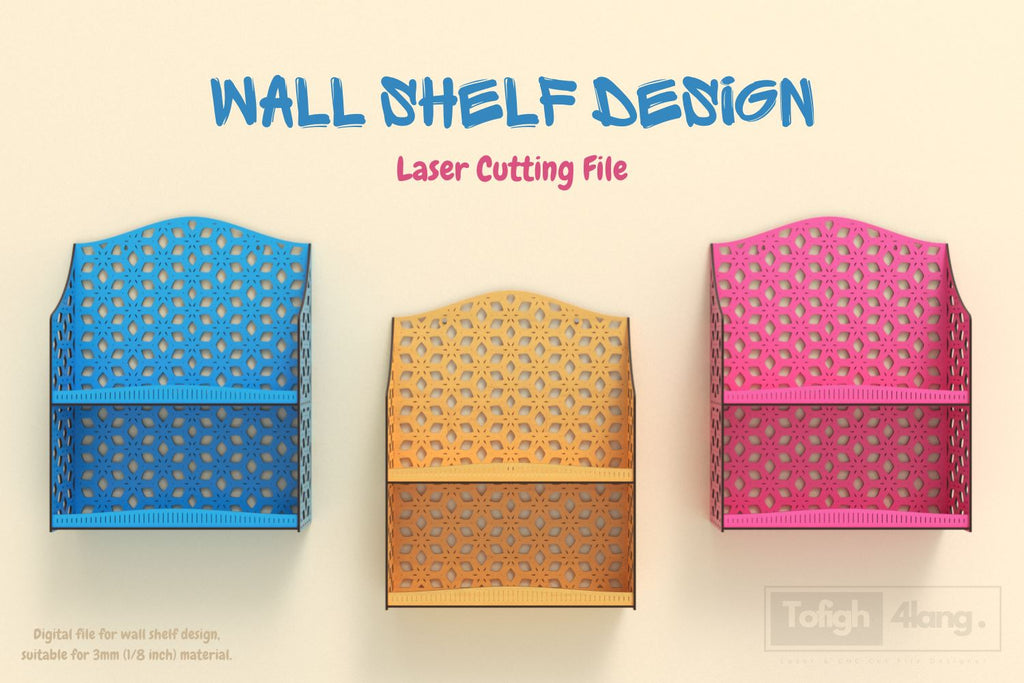Wall Shelf Laser Cut SVG File | Decorative Wall Shelf Design | Laser ...