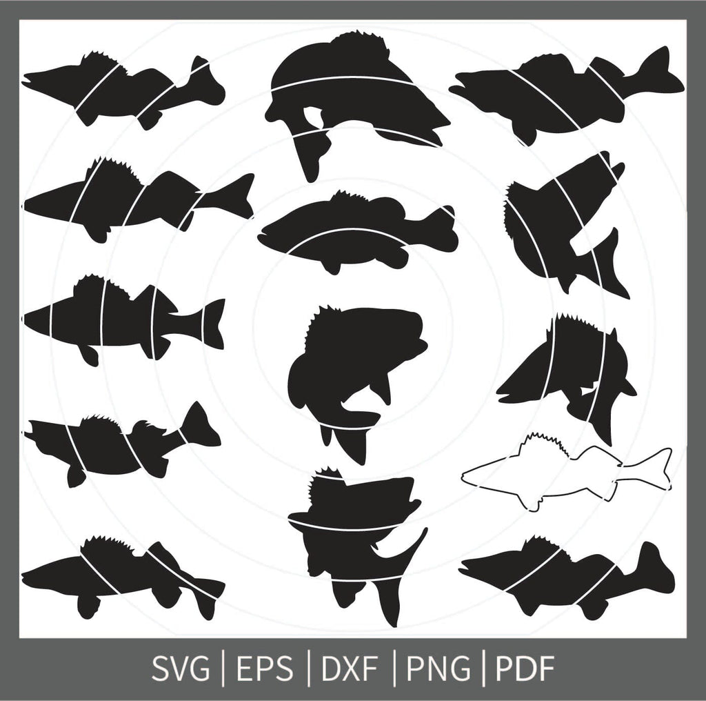 Walleye Fish SVG, Walleye Fish Silhouettes, Fish svg, Walleye Fish SVG ...