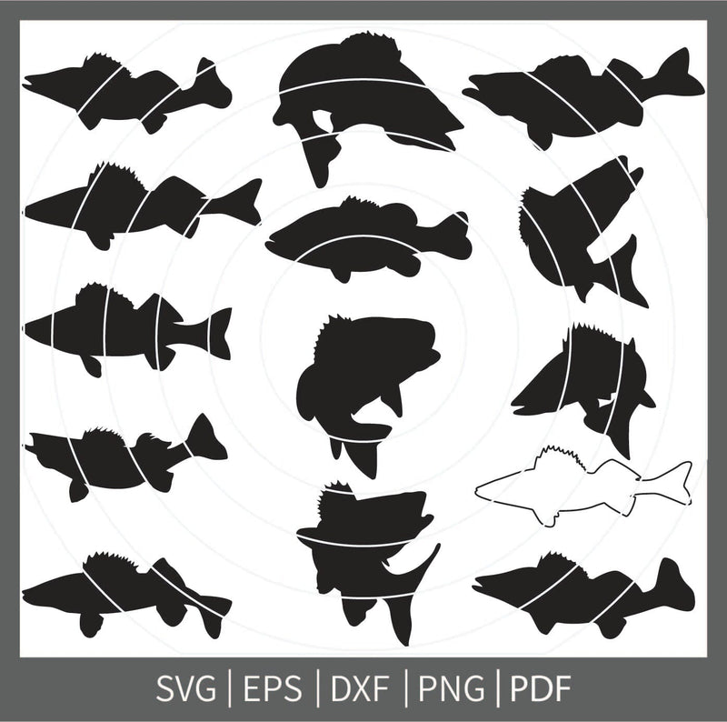 Walleye Fish SVG, Walleye Fish Silhouettes, Fish svg, Walleye Fish SVG ...