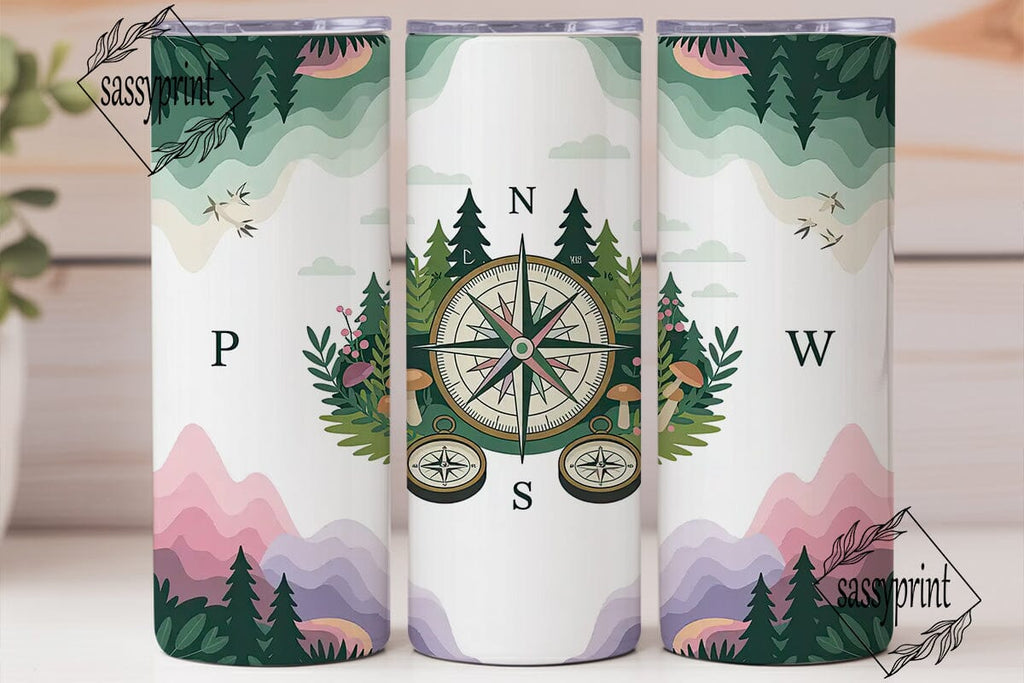 Wanderlust Compass 20oz Tumbler Wrap - So Fontsy