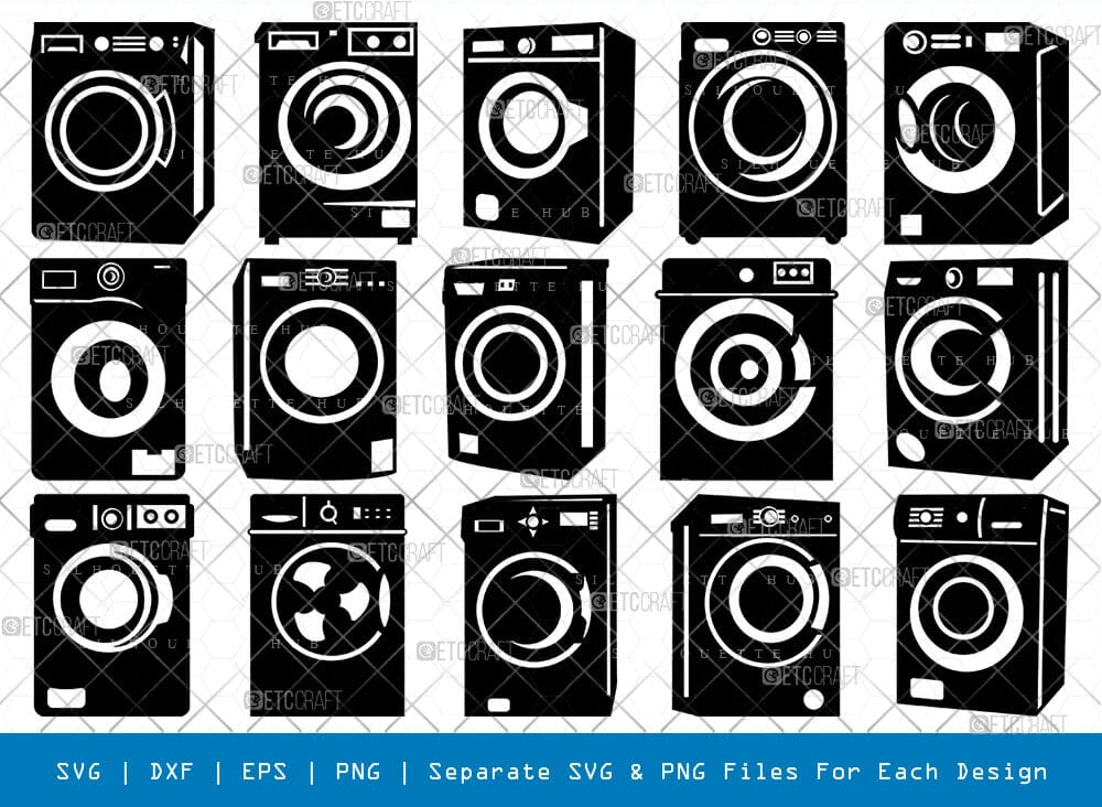 Washing Machine Svg Cricut Cut Files Png Bundle, SB01154 - So Fontsy