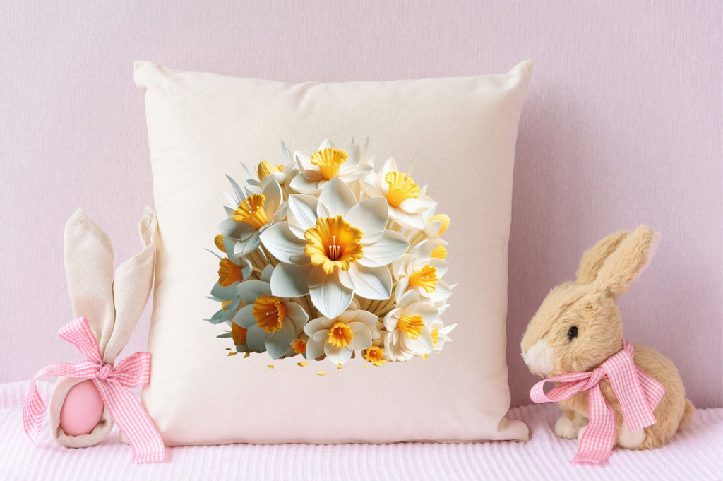 Watercolor Daffodil Flowers Clipart Bundle - So Fontsy