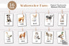 Watercolor Farm Animals Flashcards | Preschool Montessori Cards - So Fontsy