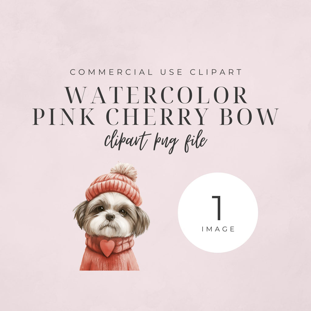 Watercolor Shih Tzu Clipart PNG - So Fontsy