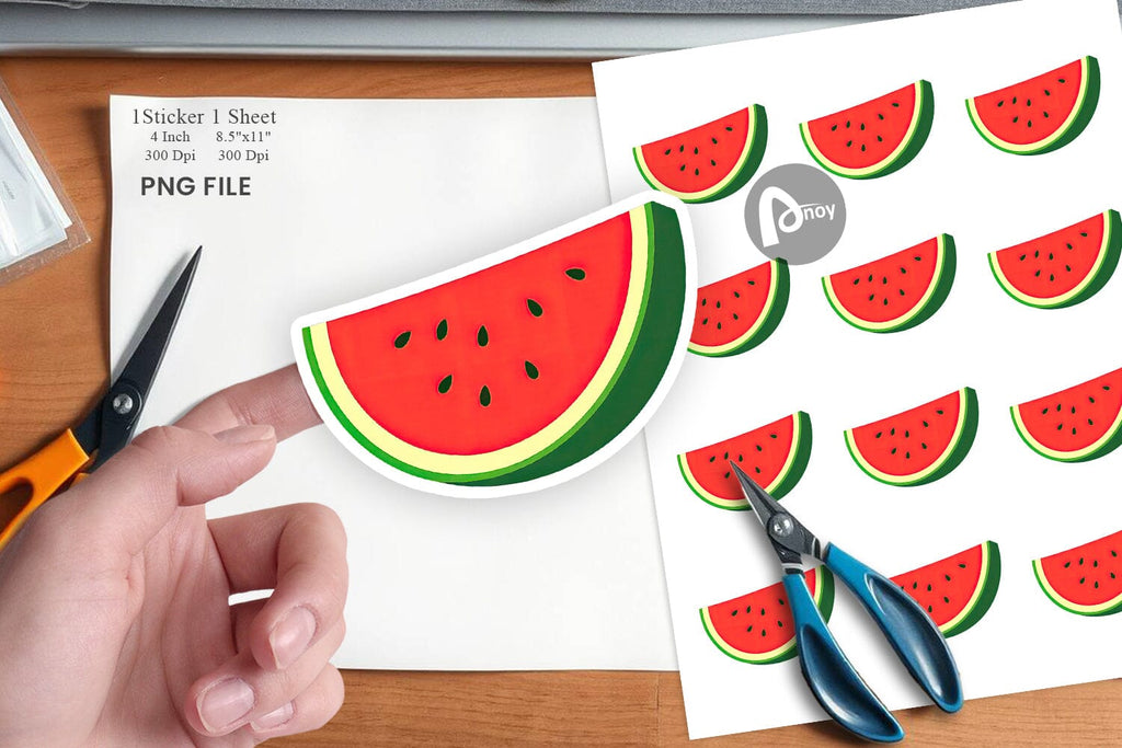 Watermelon Slice Sticker - So Fontsy
