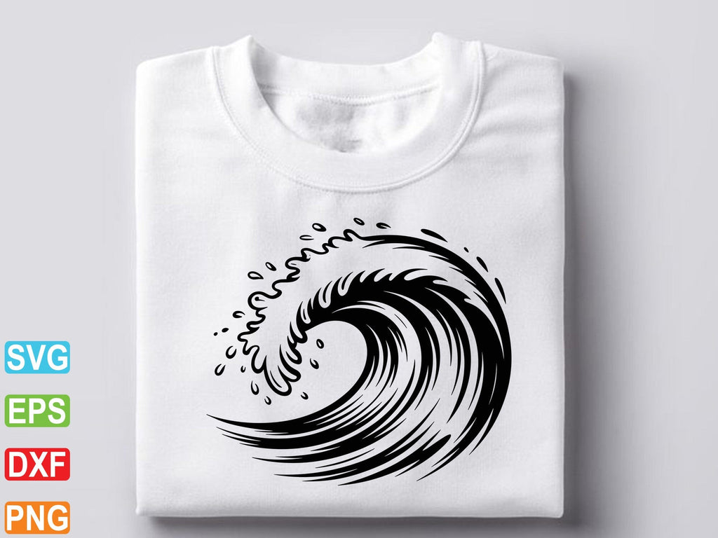 WAVE SVG, Wave Svg Cut Files For Cricut, Wave Clipart - So Fontsy