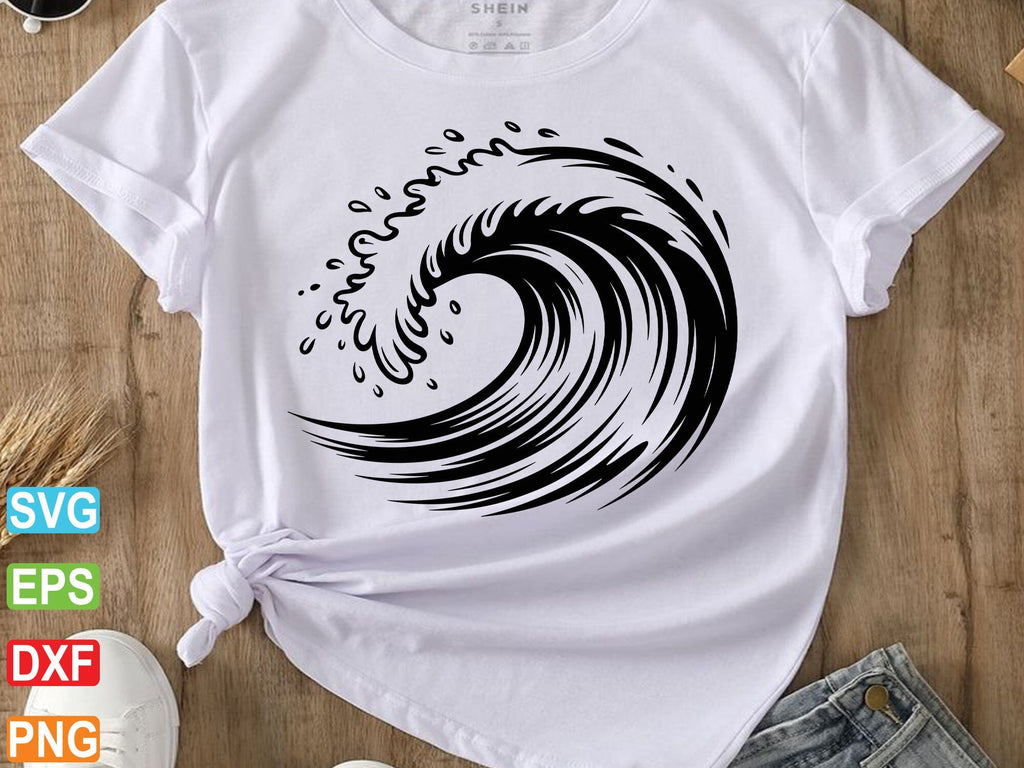 WAVE SVG, Wave Svg Cut Files For Cricut, Wave Clipart - So Fontsy