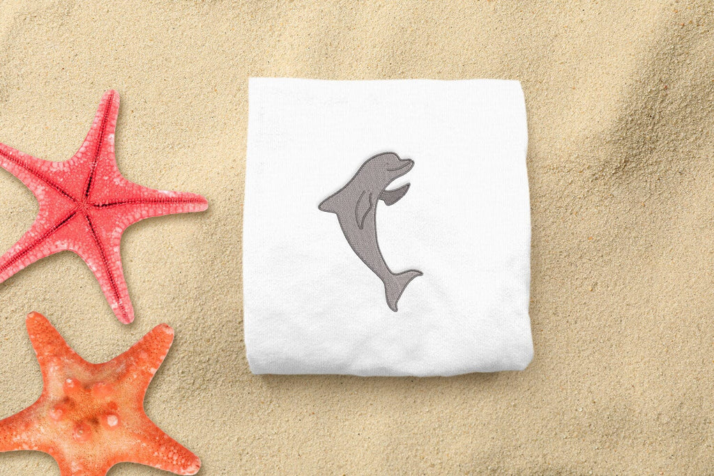 Waving Dolphin Mini Embroidery - So Fontsy