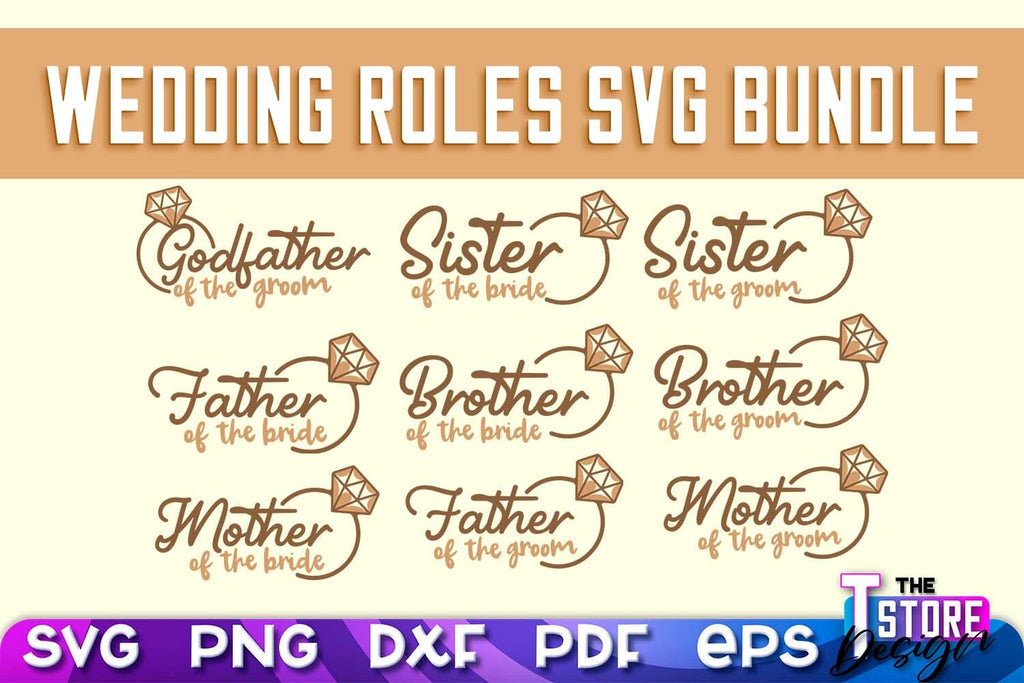 Wedding Roles SVG | Wedding Roles SVG Design | Funny Design SVG v.1 ...