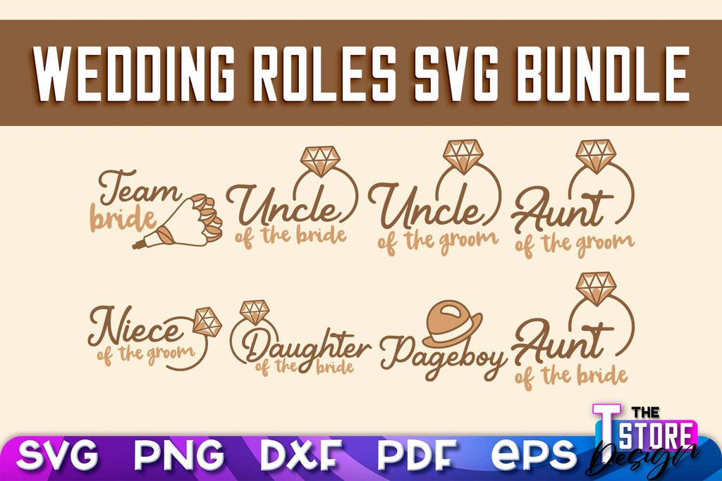 Wedding Roles SVG | Wedding Roles SVG Design | Funny Design SVG v.2 ...
