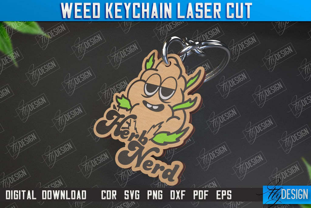 Weed Keychain | Weed Leaf Keyring | Cannabis Leaf | Herb Nerd | CNC ...