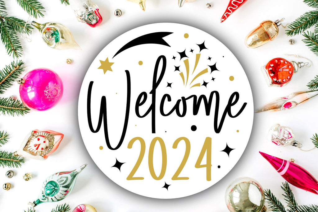 Welcome 2024 svg design - So Fontsy