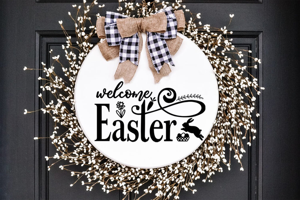 Welcome Easter SVG I Easter Door Sign SVG I Easter Sign SVG - So Fontsy
