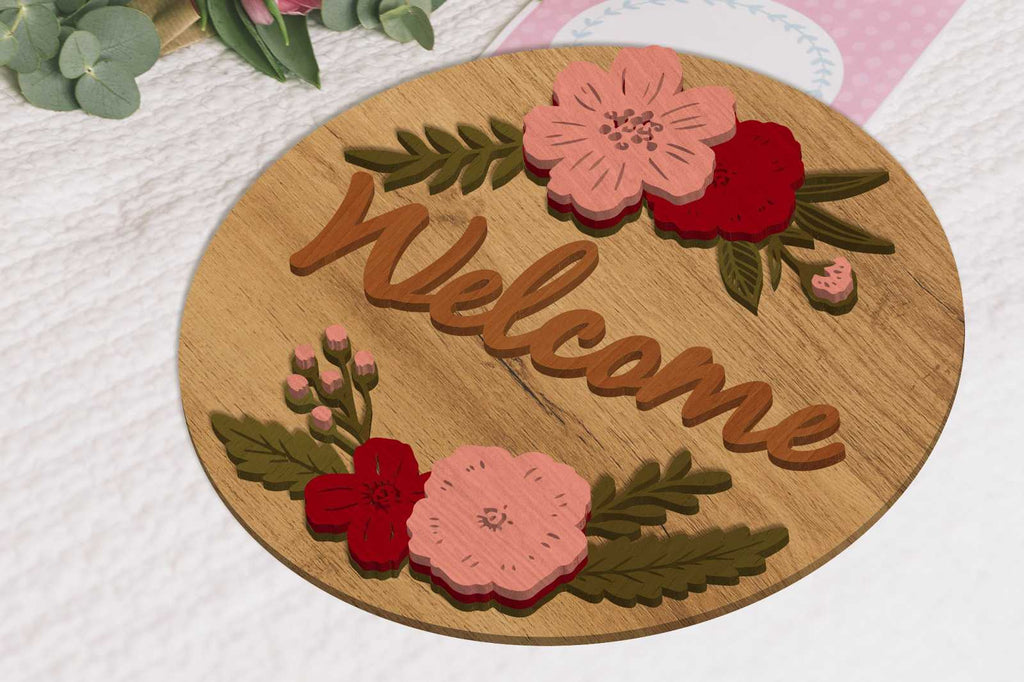 Welcome Panels Bundle, Decorative Templates, Wood Cut and Paper Cut ...
