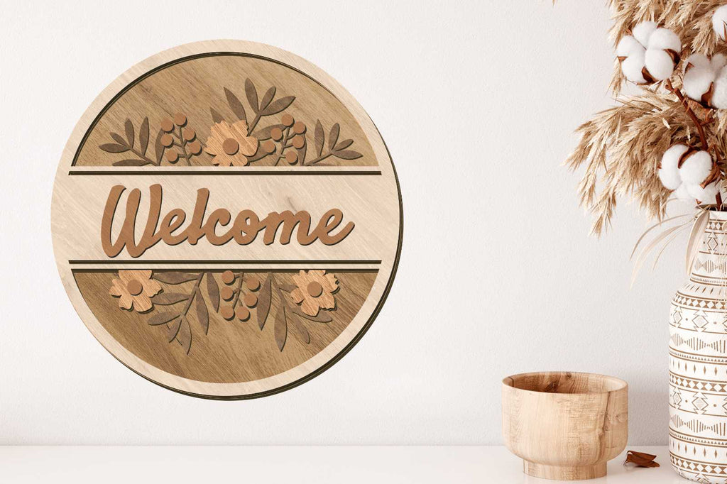 Welcome Panels Bundle, Decorative Templates, Wood Cut and Paper Cut ...