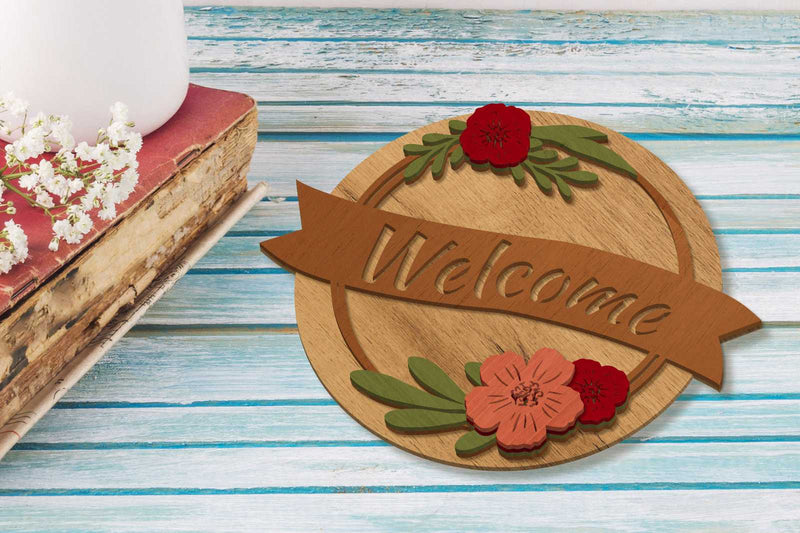 Welcome Panels Bundle, Decorative Templates, Wood Cut and Paper Cut ...