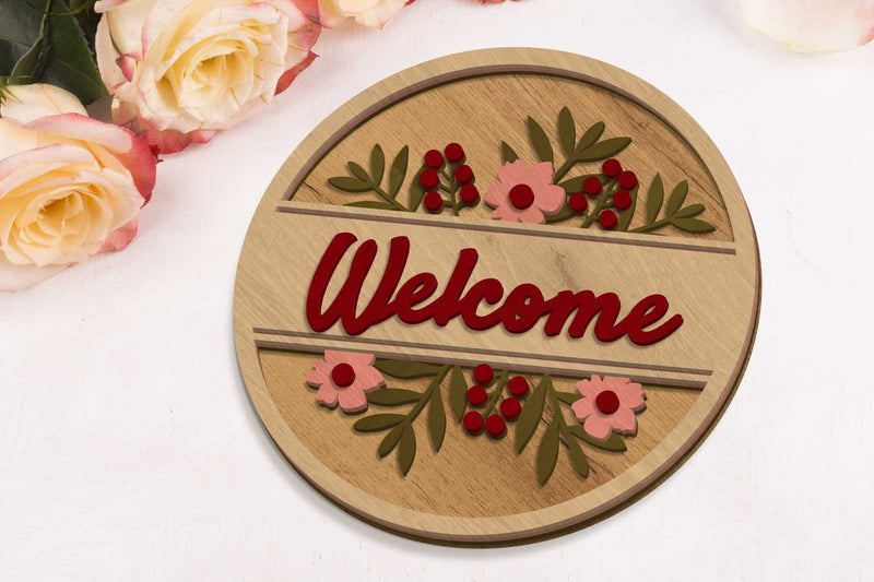 Welcome Panels Bundle, Decorative Templates, Wood Cut and Paper Cut ...