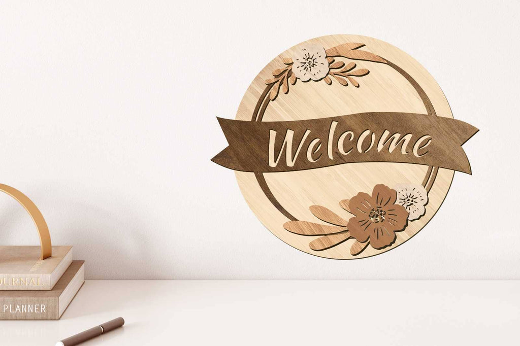 Welcome Panels Bundle, Decorative Templates, Wood Cut and Paper Cut ...