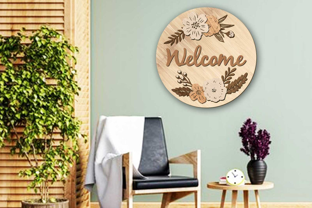 Welcome Panels Bundle, Decorative Templates, Wood Cut and Paper Cut ...