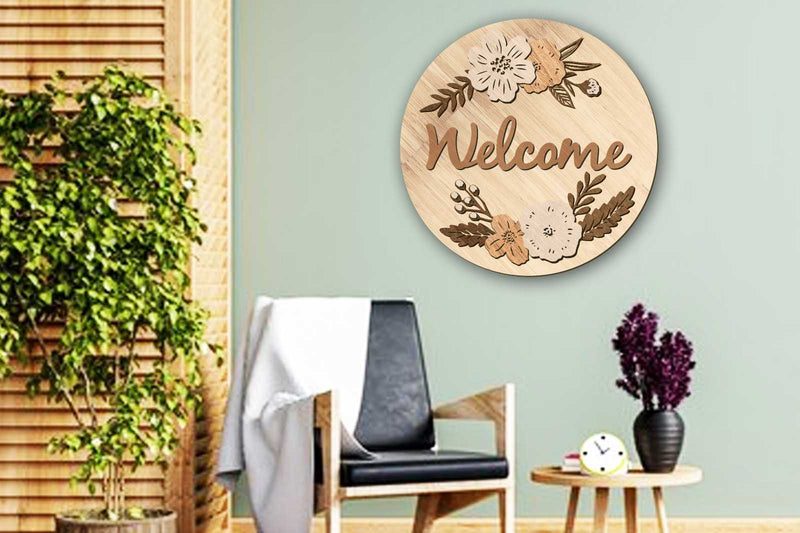 Welcome Panels Bundle, Decorative Templates, Wood Cut and Paper Cut ...