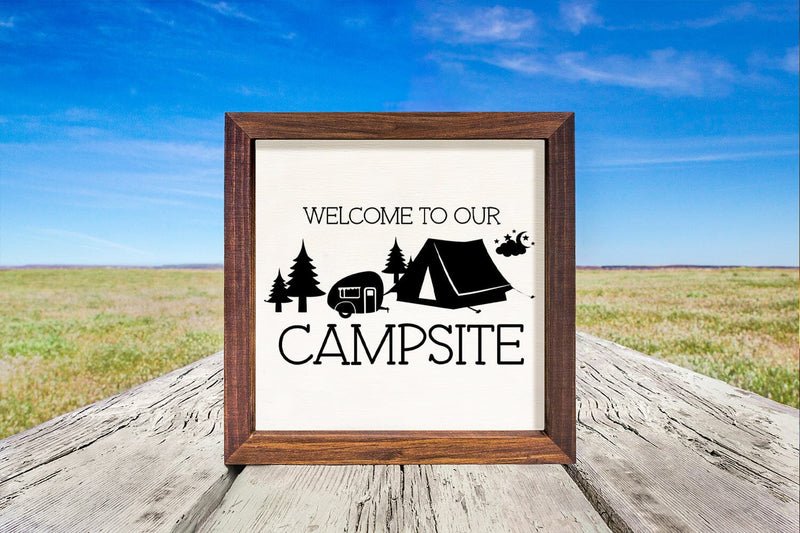 Welcome to Our Campsite SVG I Camping Signs for Campers SVG - So Fontsy