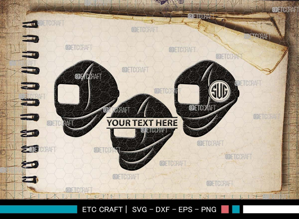 Welding Mask Helmet Monogram, Welding Mask Helmet Silhouette, Welding ...
