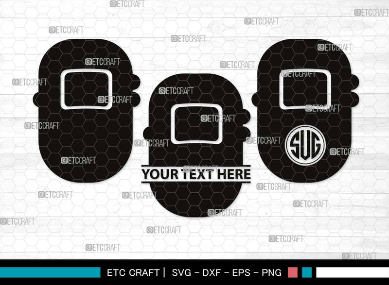 Welding Mask Helmet Monogram, Welding Mask Helmet Silhouette, Welding ...