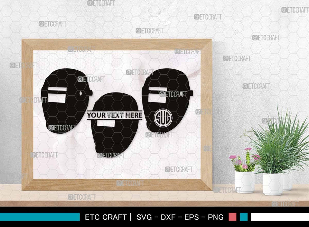 Welding Mask Helmet Monogram, Welding Mask Helmet Silhouette, Welding ...