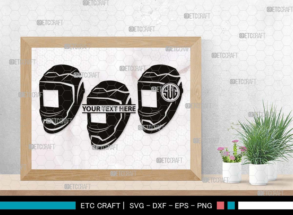 Welding Mask Helmet Monogram, Welding Mask Helmet Silhouette, Welding ...
