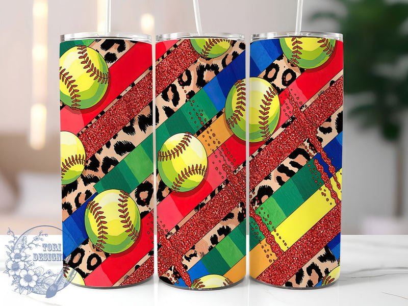 Western Animal Print Softball Wrap, Western Animal Print Wrap, 20oz ...