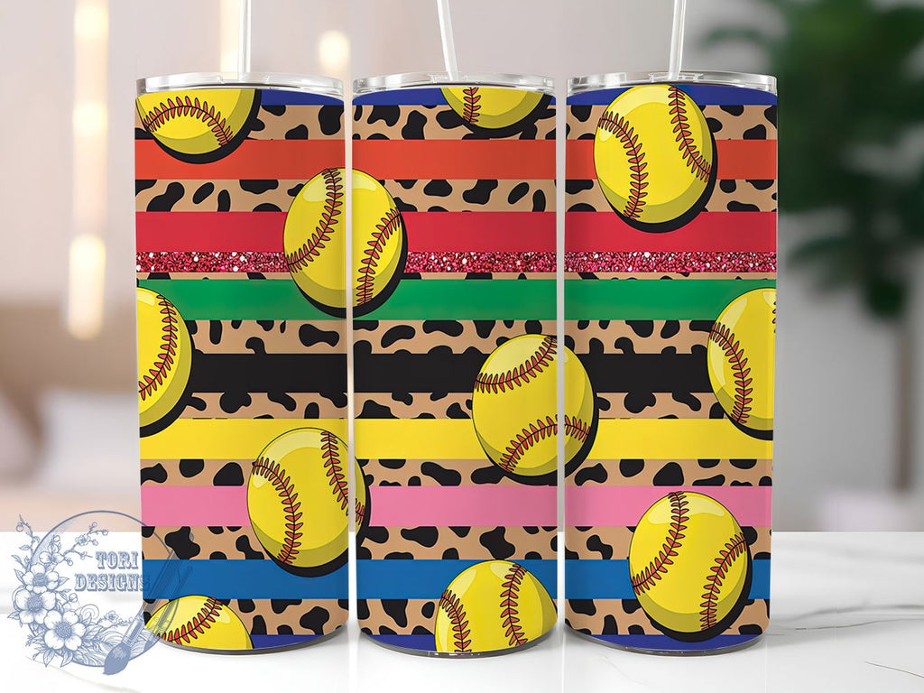 Western Animal Print Softball Wrap, Western Animal Print Wrap, 20oz ...