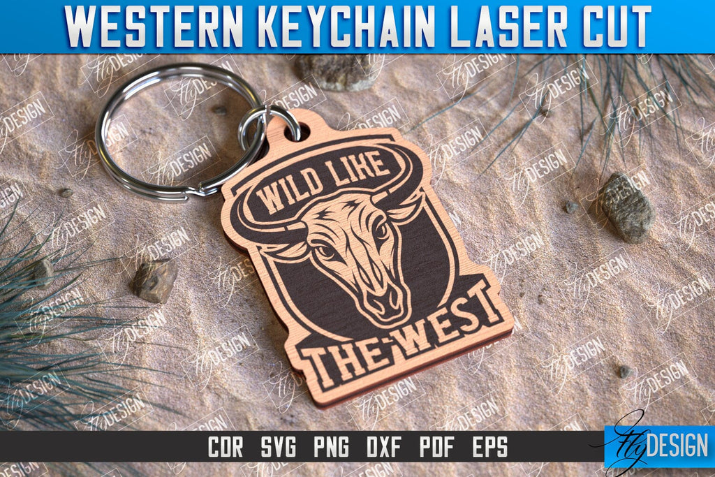 Western Keychain | Gift Idea | Cowboy & Wild West | Vintage Keychain ...