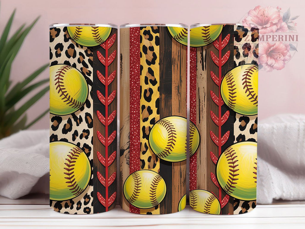 Western Leopard Softball Tumbler, Western Leopard PNG, 20oz Sublimation ...