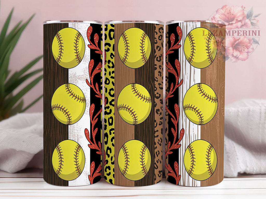 Western Leopard Softball Tumbler, Western Leopard PNG, 20oz Sublimation ...