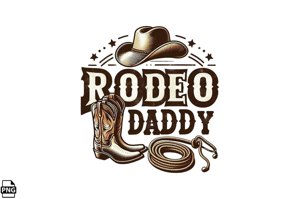 Western Rodeo Daddy PNG Printable File - So Fontsy