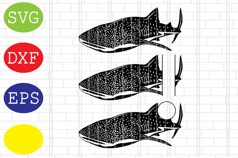 Whale Shark Monogram, Whale Shark Cut Files Svg, Jpg, Eps, Dxf Files ...