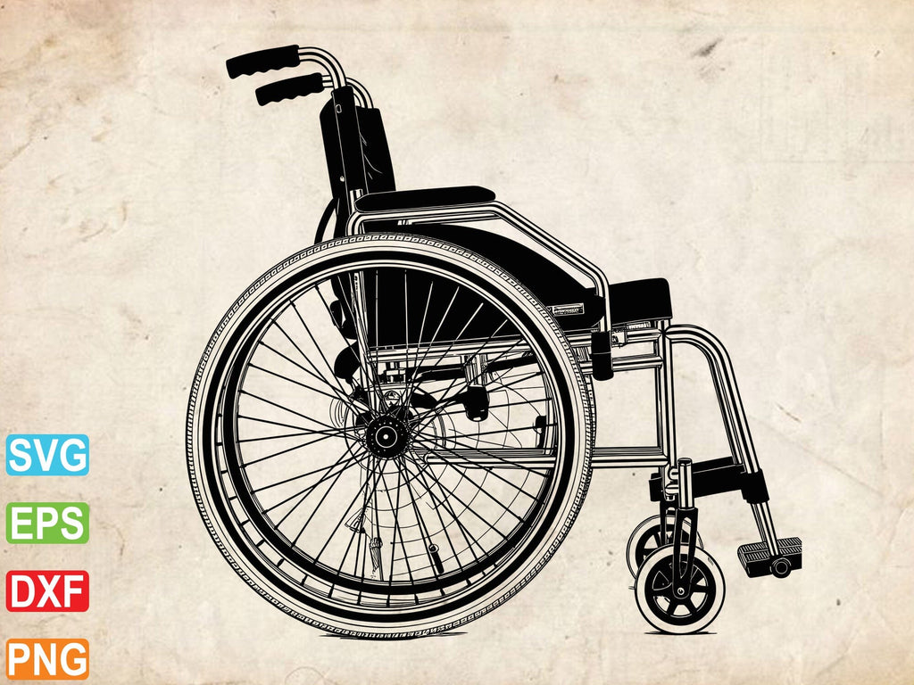 Wheelchair Svg, Wheelchair Silhouette, Wheelchair clipart, Handicap Cut ...