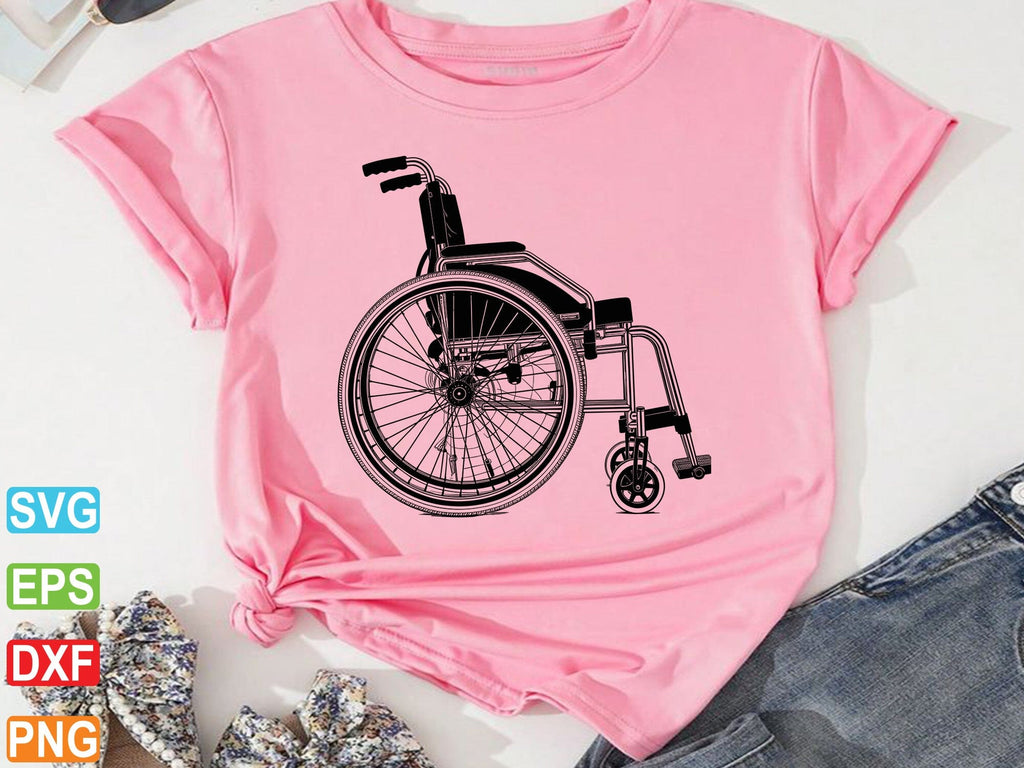 Wheelchair Svg, Wheelchair Silhouette, Wheelchair clipart, Handicap Cut ...