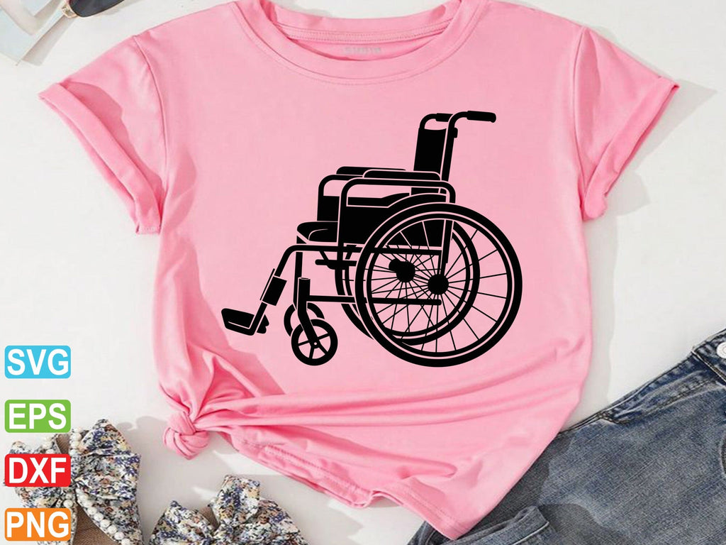 Wheelchair Svg, Wheelchair Silhouette, Wheelchair clipart, Handicap Cut ...