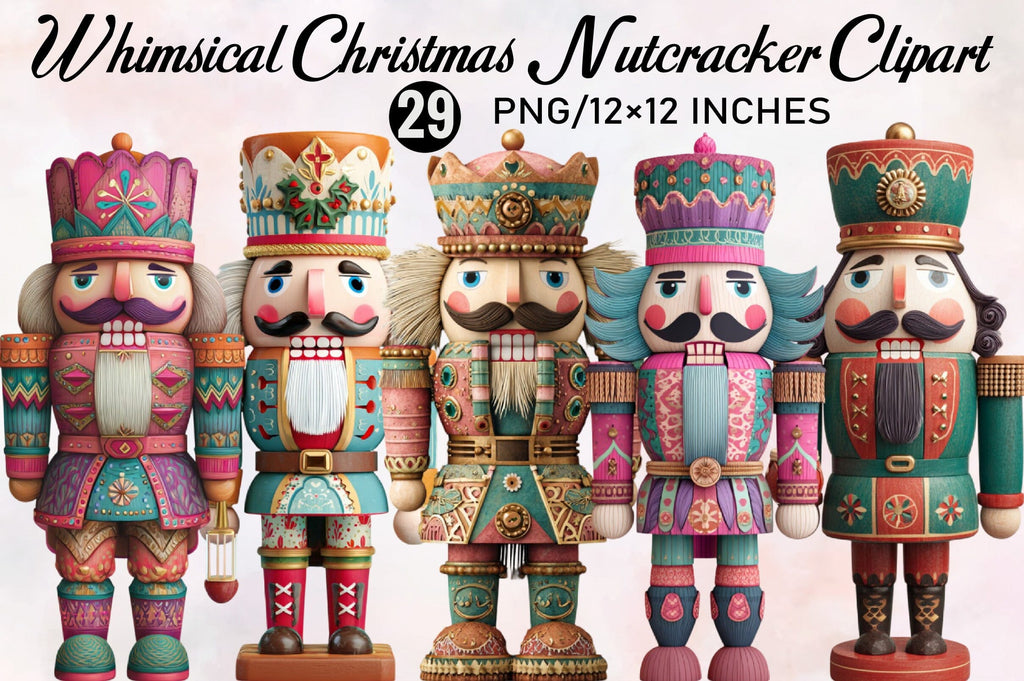 Whimsical Christmas Nutcracker Clipart Bundle. - So Fontsy