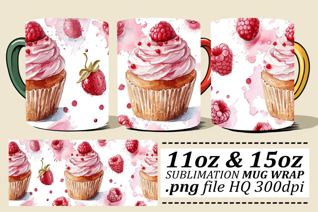 Whimsical Watercolor Culinary Mug Design - So Fontsy