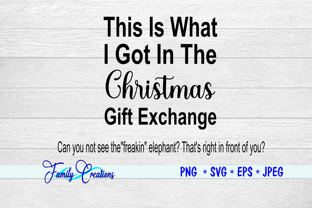 White Elephant - Gift Exchange - So Fontsy