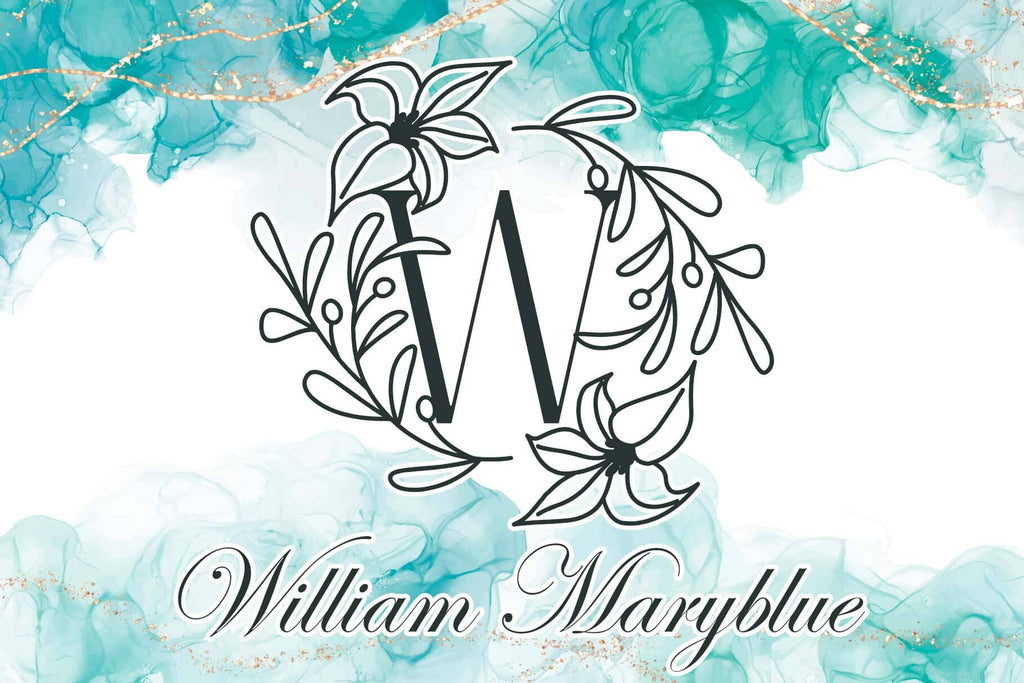 White Lily Monogram - So Fontsy
