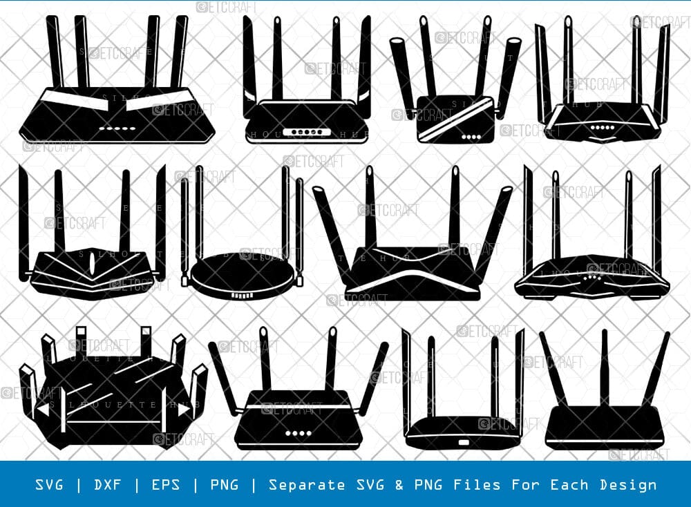 Wifi Router Svg Cricut Cut Files Png Bundle, SB01128 - So Fontsy