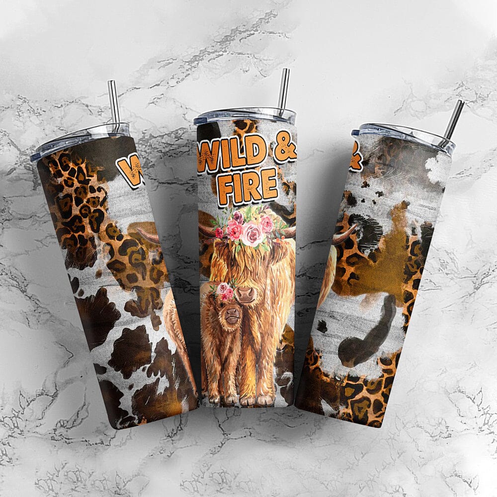 Wild and Free Highlander cow/bull/heifer 20oz skinny straight PNG ...