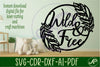 Wild and free sign svg laser cut file feather wall sign - So Fontsy