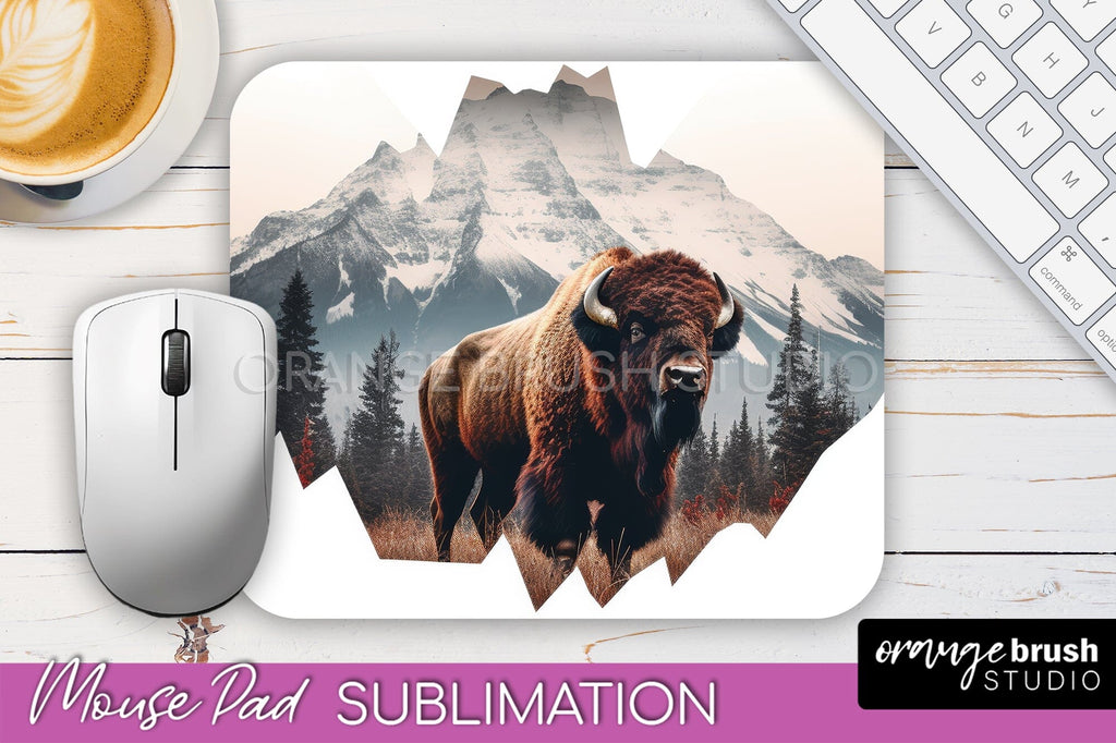 Wild Animals Mouse Pad, Mountain Mousepad Sublimation - So Fontsy