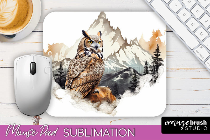 Wild Animals Mouse Pad, Mountain Mousepad Sublimation - So Fontsy
