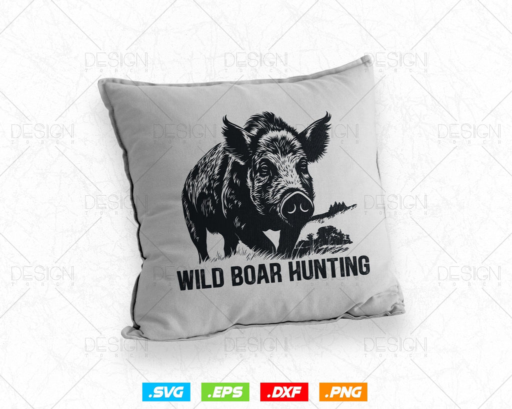 Wild Boar Hunter Pig Hog Hunting Svg Png, Outdoors Wild Boar Pig ...